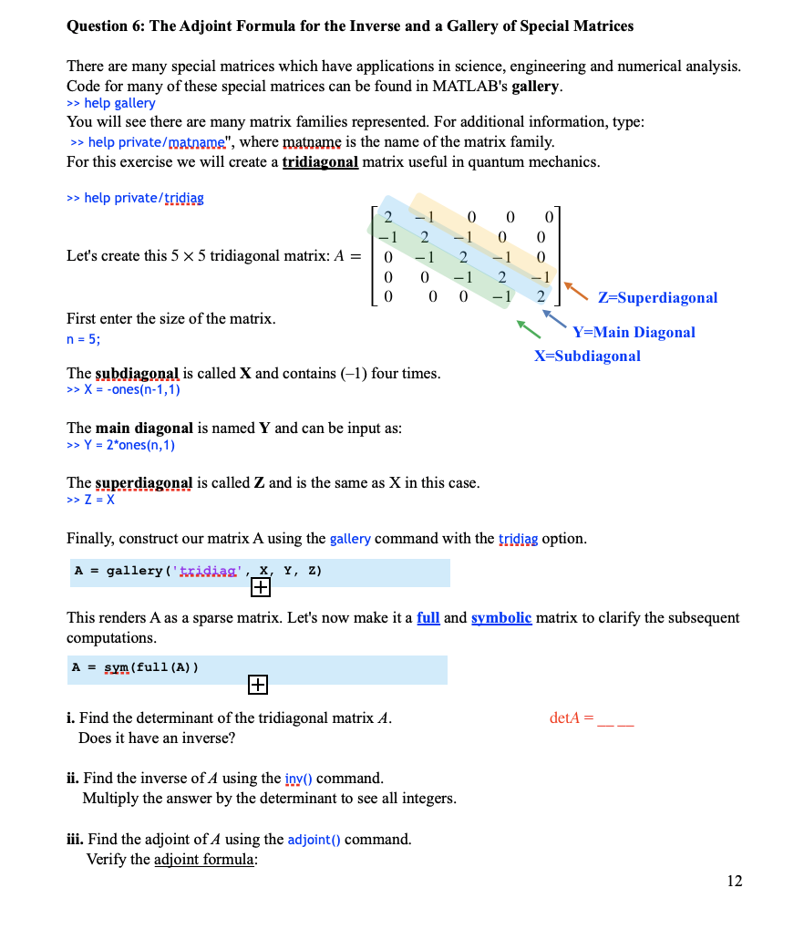 Solved Question 2: MATLAB has a command that gives magic | Chegg.com