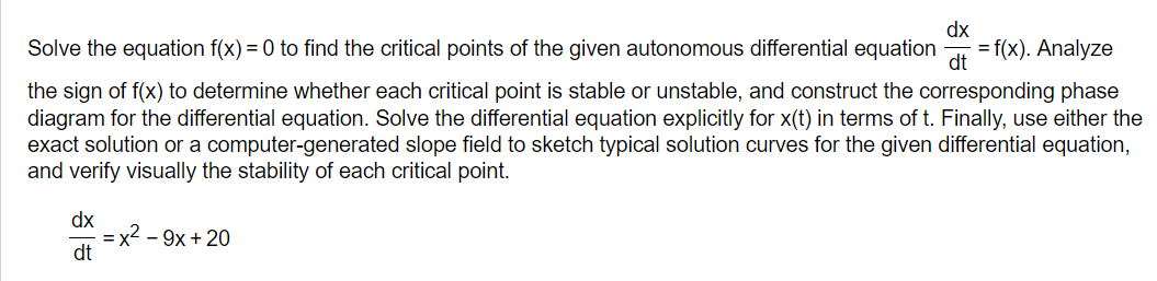 Solved Solve the equation f(x)=0 to find the critical points | Chegg.com