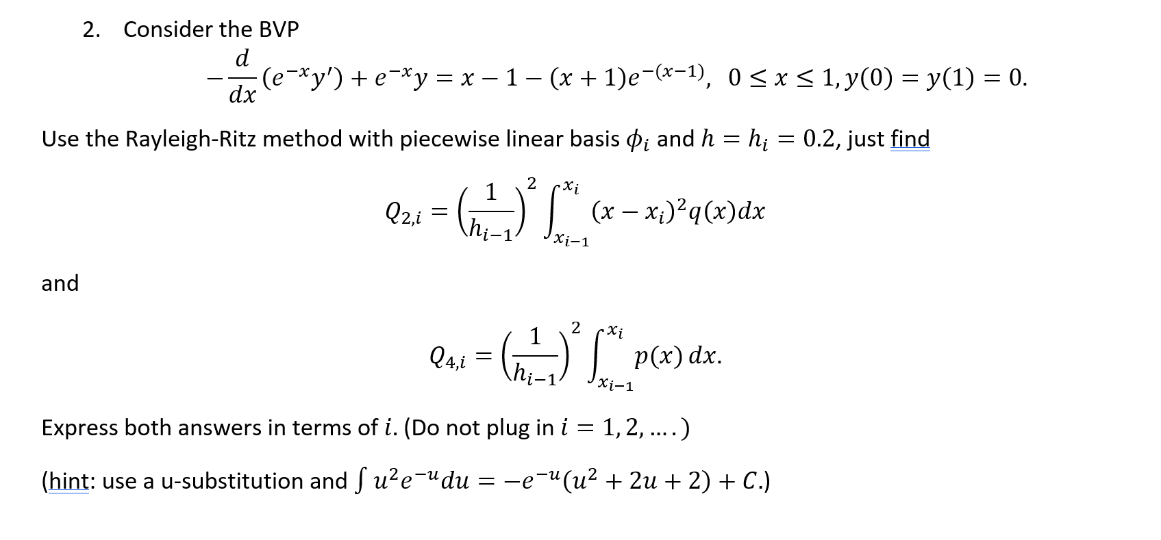 Solved 2. Consider the BVP | Chegg.com