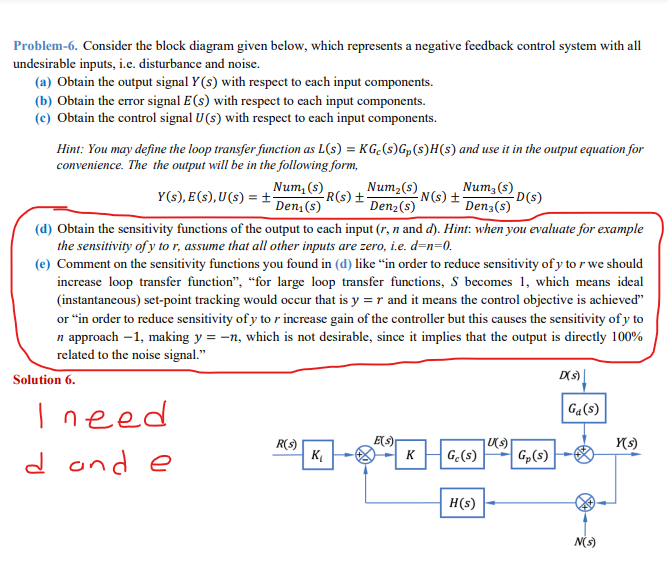 Solved Num(s) (s) + Problem-6. Consider the block diagram | Chegg.com