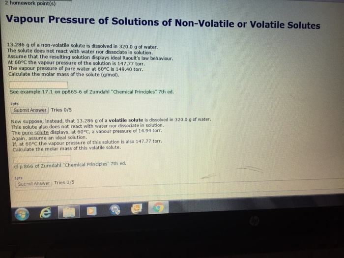 Solved 13.286 g of a non-volatile solute is dissolved in | Chegg.com