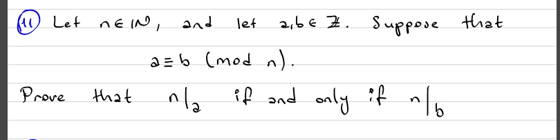 Solved This is the question in my abstract math class, | Chegg.com