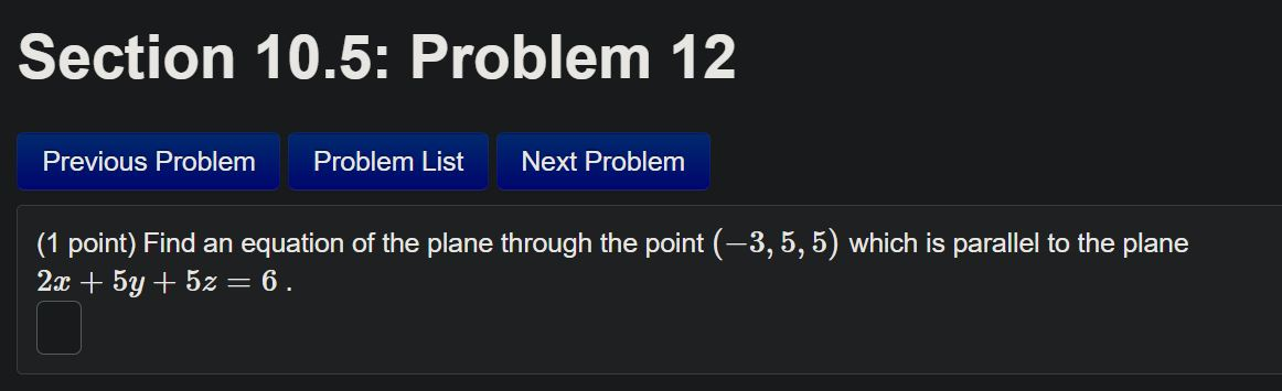 Solved Section 10.5: Problem 12 Previous Problem Problem | Chegg.com
