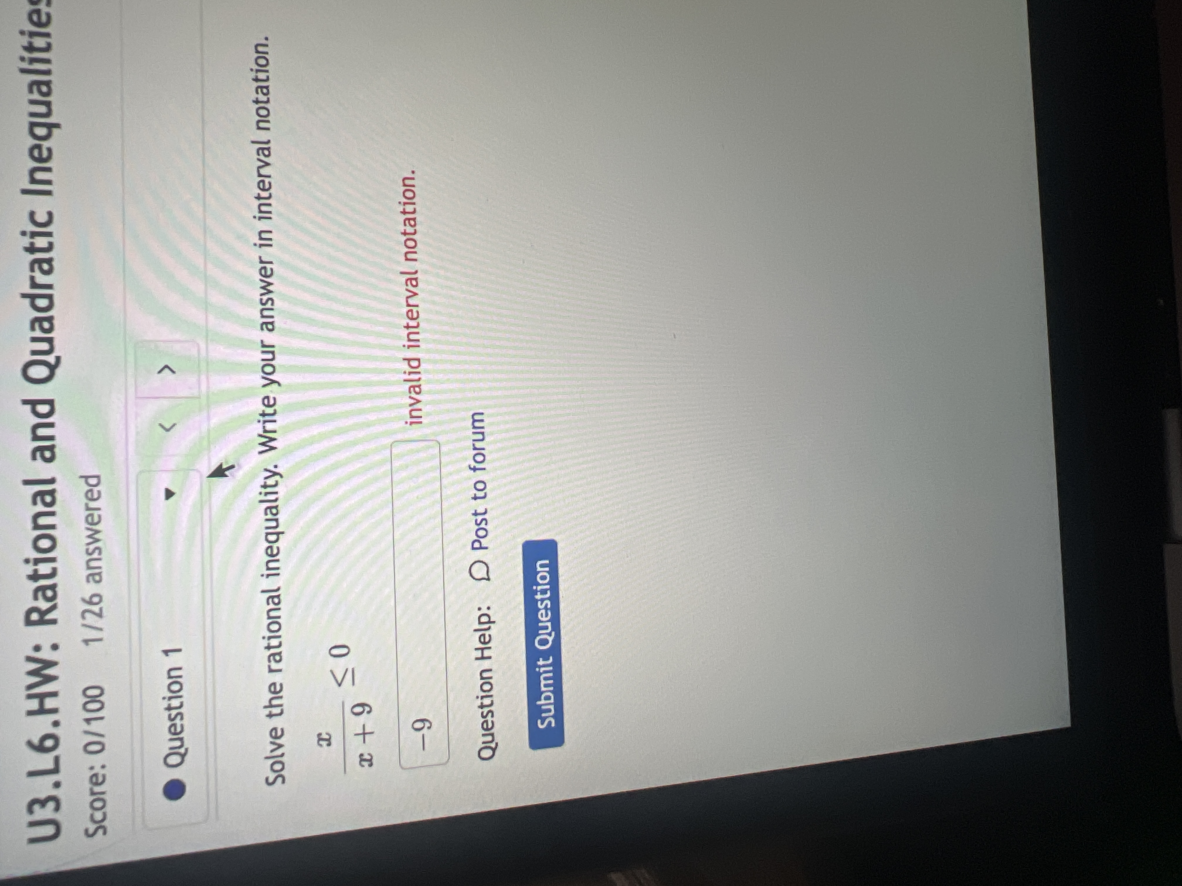 Solved Solve the rational inequality. Write your answer in | Chegg.com