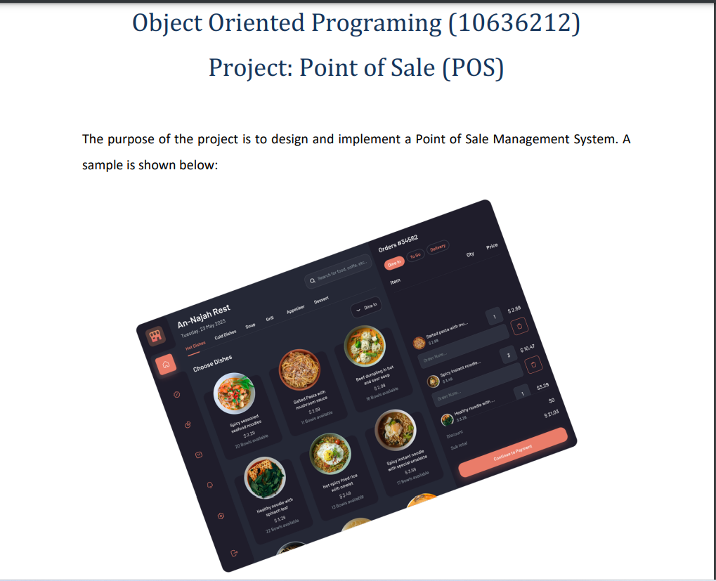Object Oriented Programing (10636212) Project: Point | Chegg.com