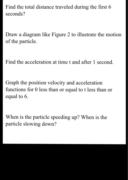Solved Find the total distance traveled during the first 6 | Chegg.com