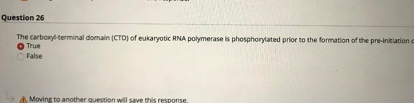 Solved Question 26 The Carboxyl Terminal Domain Ctd Of