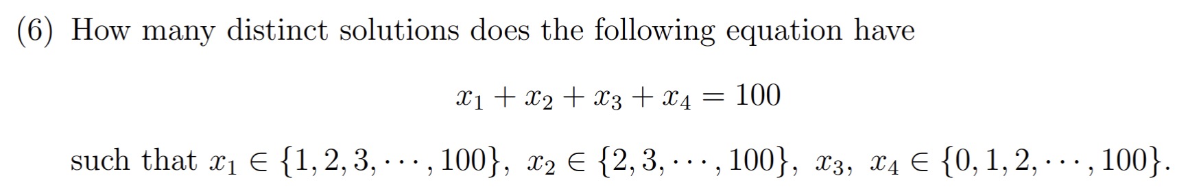 Solved How many distinct solutions does the following | Chegg.com