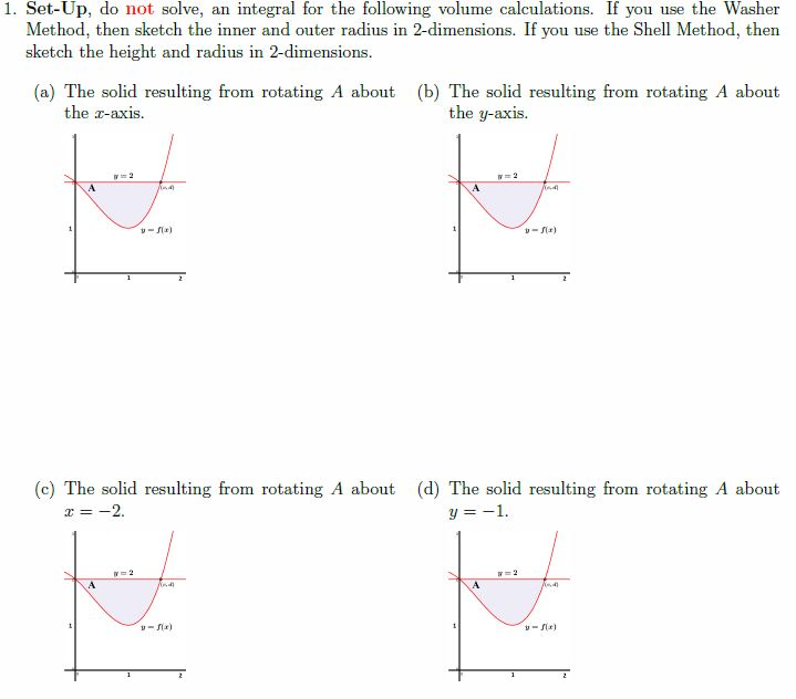Solved 1. Set-Up, do not solve, an integral for the | Chegg.com
