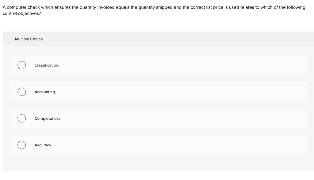 Solved The test of sufficiency is Multiple Choice The | Chegg.com