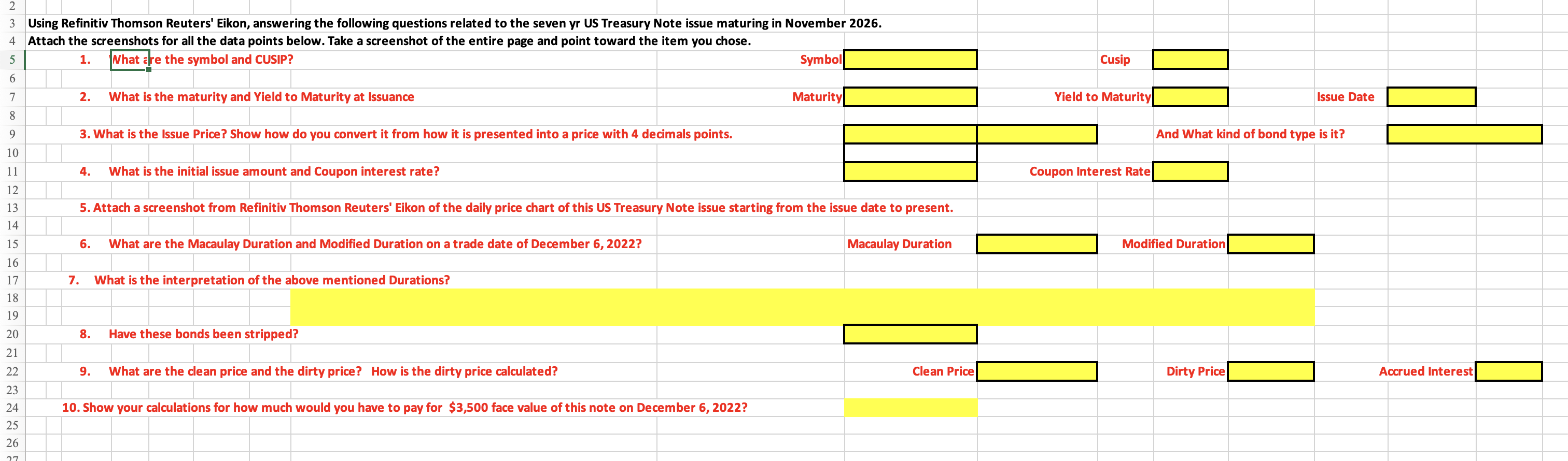 Using Refinitiv Thomson Reuters' Eikon, answering the | Chegg.com