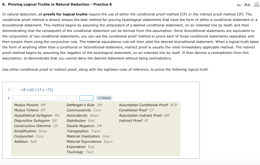 Solved Proving logical truths in natural deduction practice | Chegg.com
