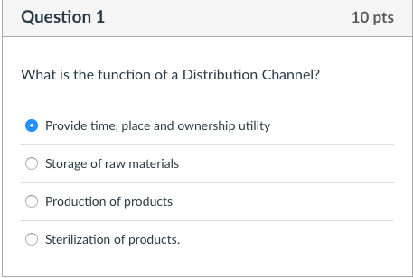Solved Question 1 10 pts What is the function of a | Chegg.com