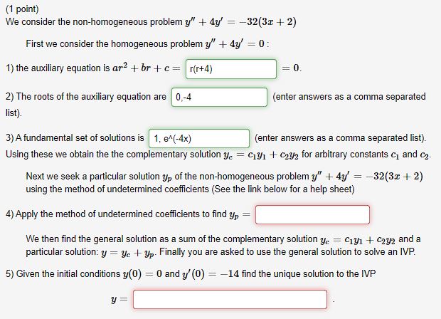Solved We consider the non-homogeneous problem | Chegg.com