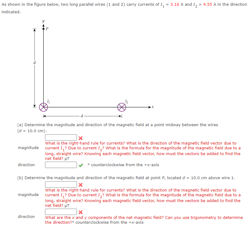 Solved As shown in the figure below, two long parallel wires | Chegg.com