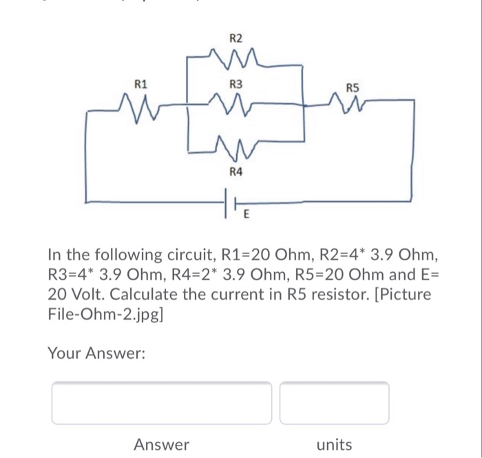 Solved R2 R1 R3 R5 R4 TE In the following circuit, R1-20 | Chegg.com
