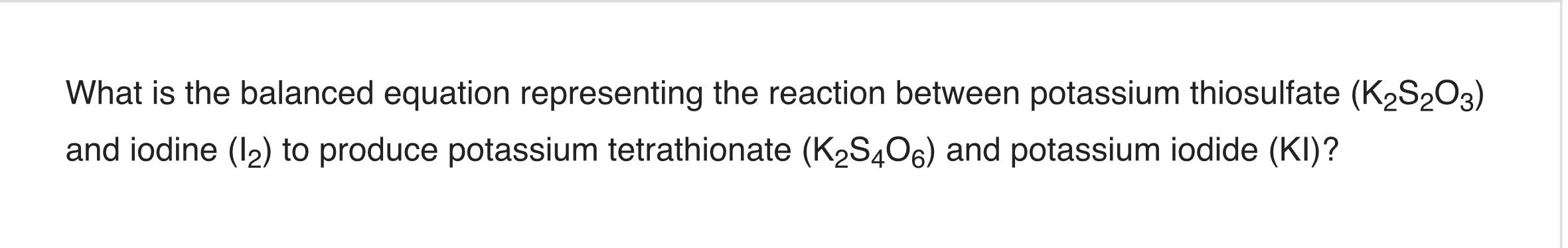 Solved What is the balanced equation representing the | Chegg.com