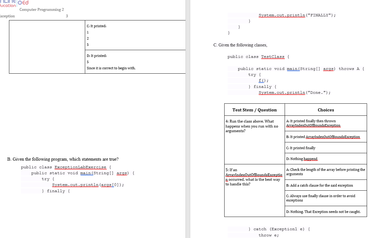Solved A. Given the following class: public class MyClass | Chegg.com