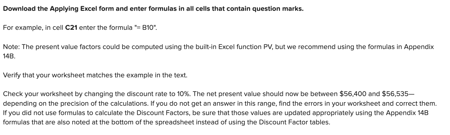 Solved Download the Applying Excel form and enter formulas | Chegg.com