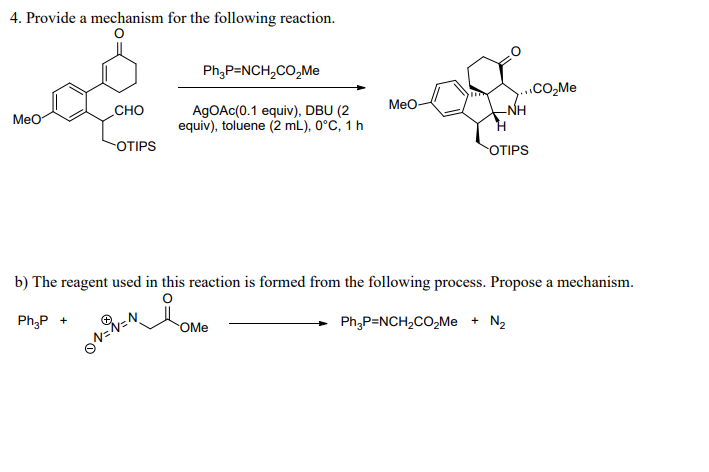 Solved 4. Provide a mechanism for the following reaction. Ph | Chegg.com