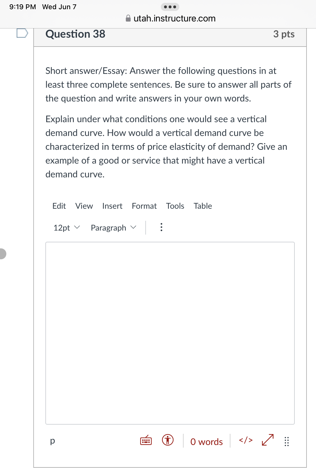 Solved Short answer/Essay: Answer the following questions in | Chegg.com