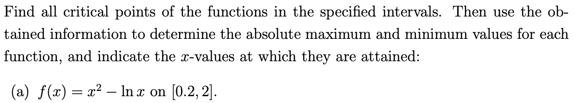 Solved Find all critical points of the functions in the | Chegg.com