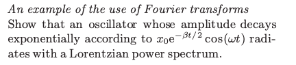 Solved An example of the use of Fourier transforms Show that | Chegg.com