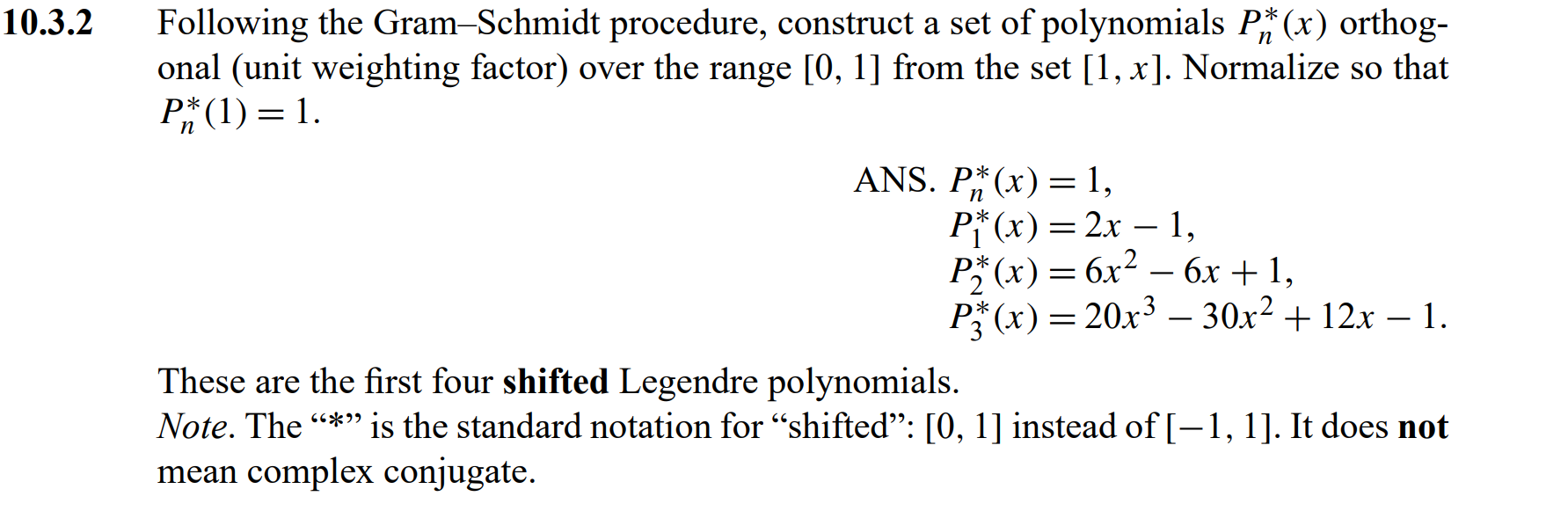 Solved Following the Gram-Schmidt procedure, construct a set | Chegg.com