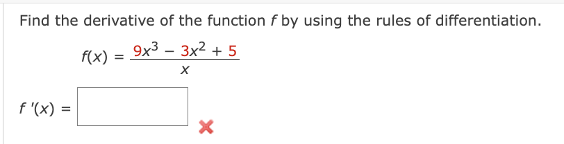 Solved Find the derivative of the function f ﻿by using the | Chegg.com