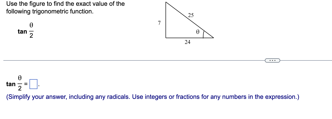 Solved Use the figure to find the exact value of the | Chegg.com