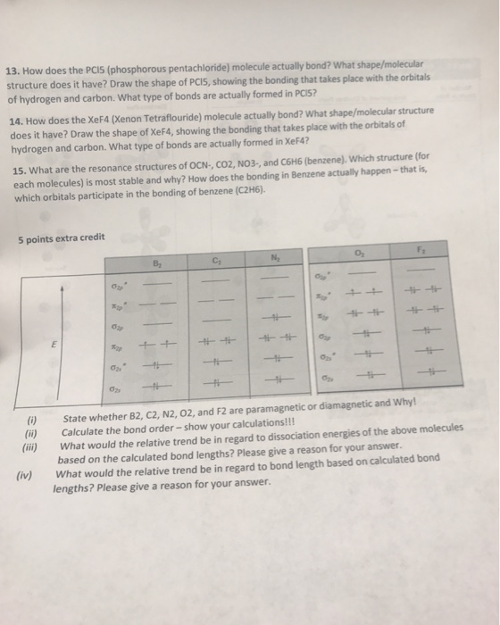 Solved How does the PCl5 (phosphorous pentachloride) | Chegg.com