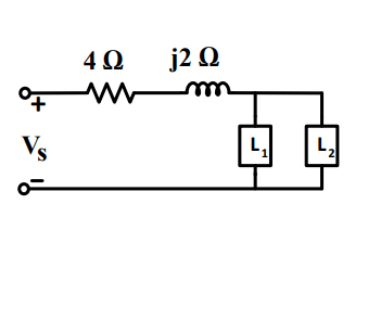 Solved In the circuit, two loads are connected in parallel. | Chegg.com