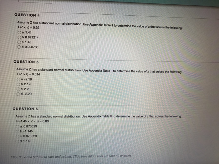 Solved Assume Z has a standard normal distribution. Use | Chegg.com