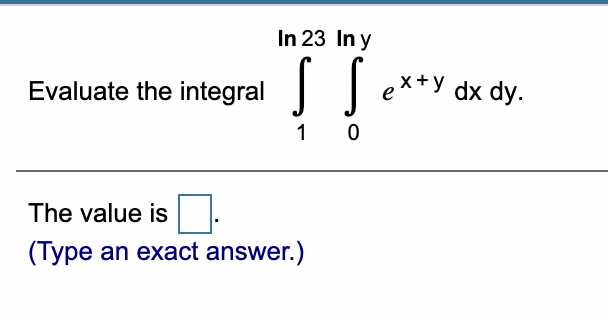 Solved In 23 In y Evaluate the integral integral s s se exty | Chegg.com Solved In 23 In y Evaluate the integral integral s s se exty | Chegg.com