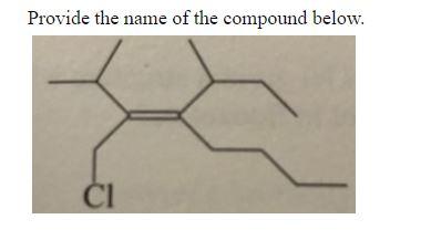 Solved Provide the name of the compound below. CI | Chegg.com