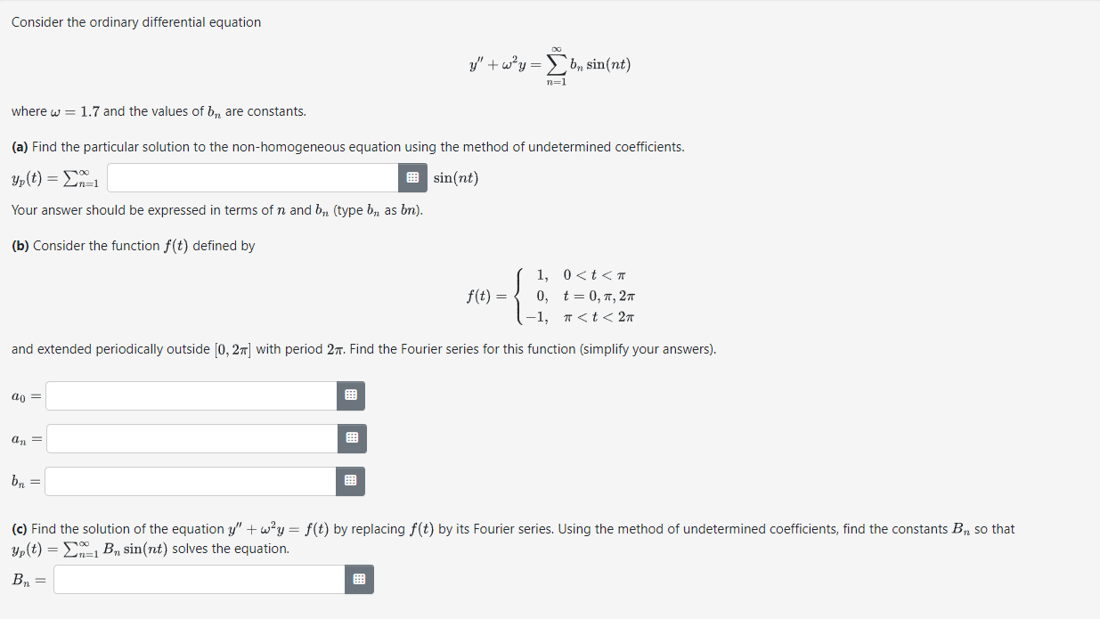 Solved Consider the ordinary differential equation | Chegg.com