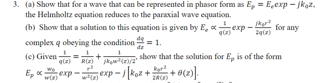 (a) ﻿Show that for a wave that can be represented in | Chegg.com