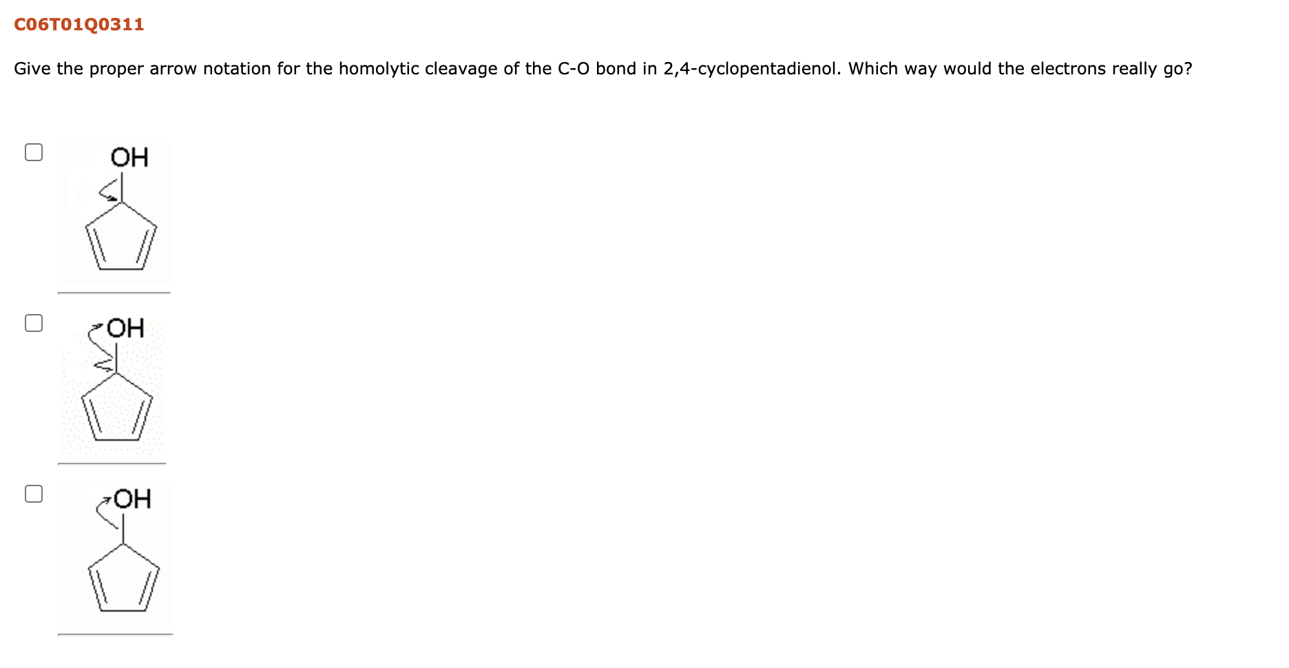 Solved C06T0100311 Give the proper arrow notation for the | Chegg.com