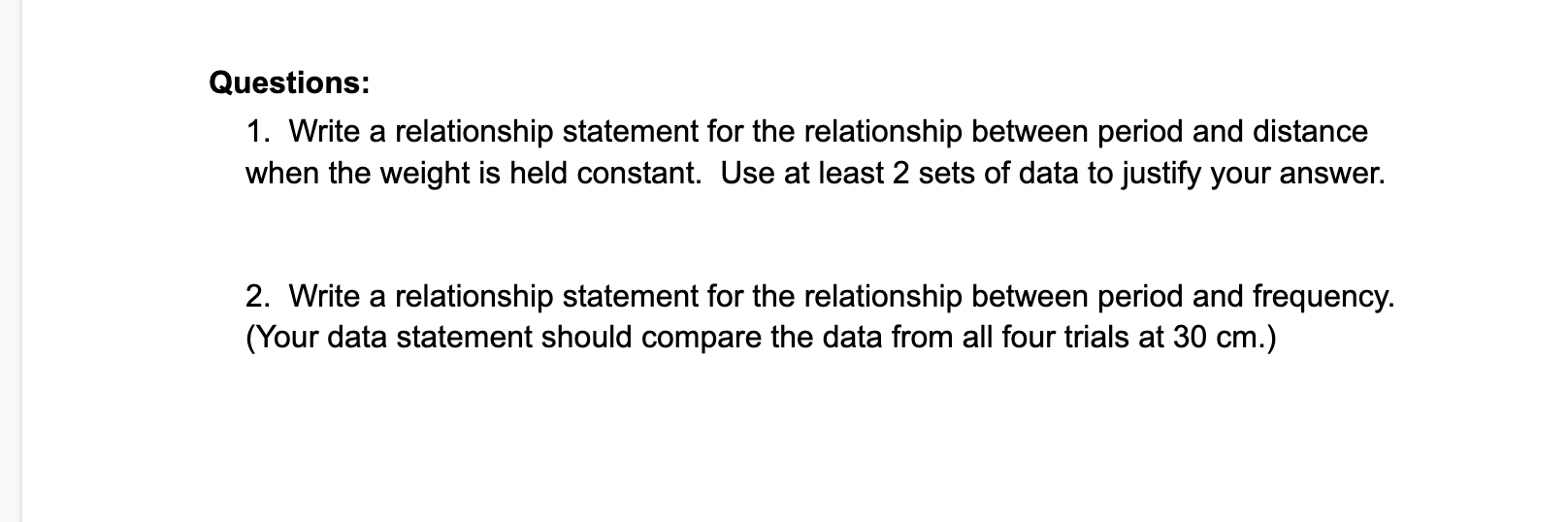 Solved \begin{tabular}{|c|c|l|l|l|} \hline Weight & Distance | Chegg.com