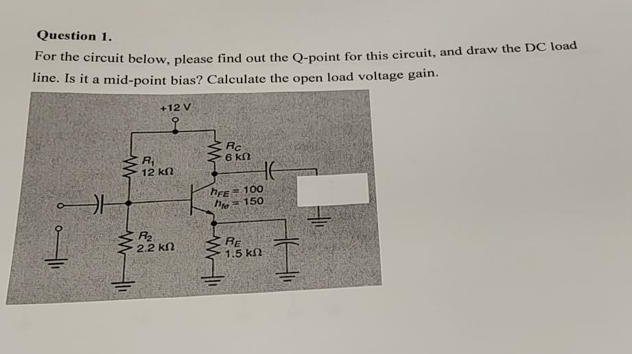Question 1.For the circuit below, please find out the | Chegg.com