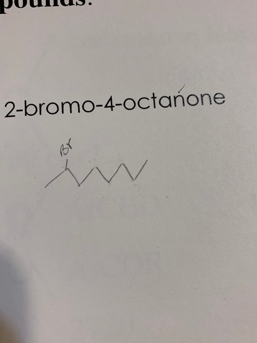 Solved Trans-2-hepten-4-one JUUIUD. 2-bromo-4-octanone | Chegg.com