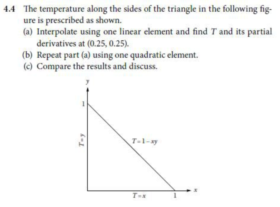 4.4 The temperature along the sides of the triangle | Chegg.com