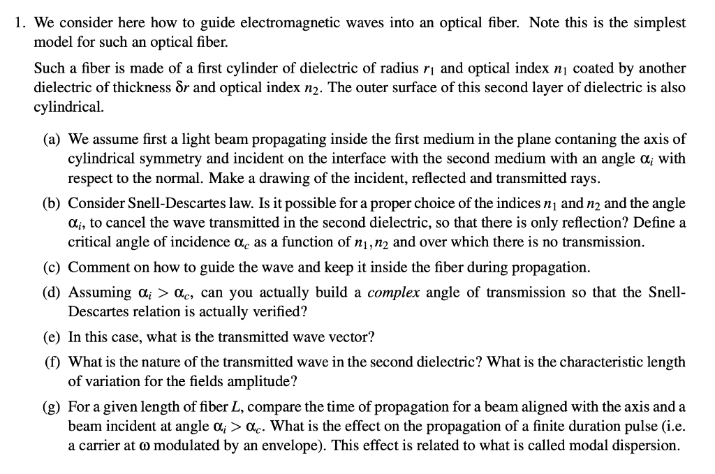 We consider here how to guide electromagnetic waves | Chegg.com