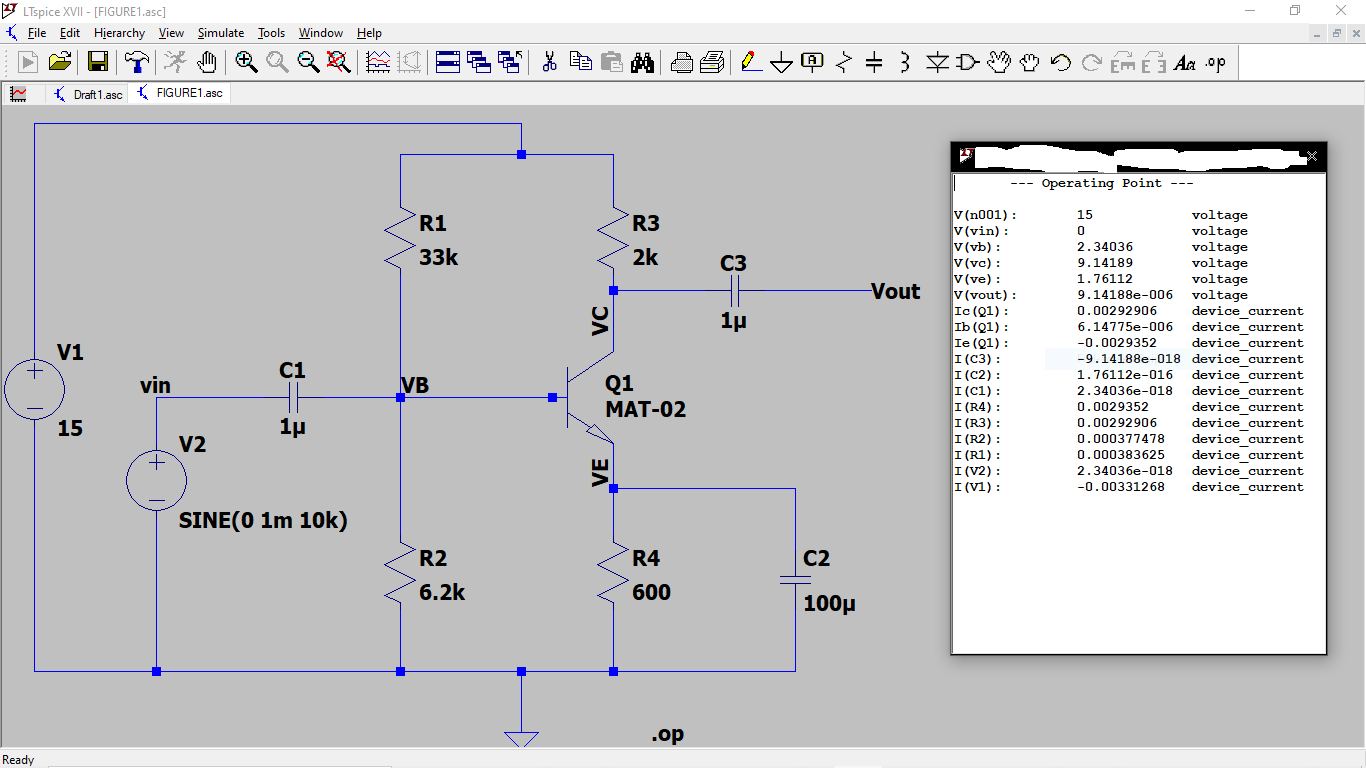 Solved et + 3 XD ago Ib(Q). device current V7 LTspice XVII - | Chegg.com