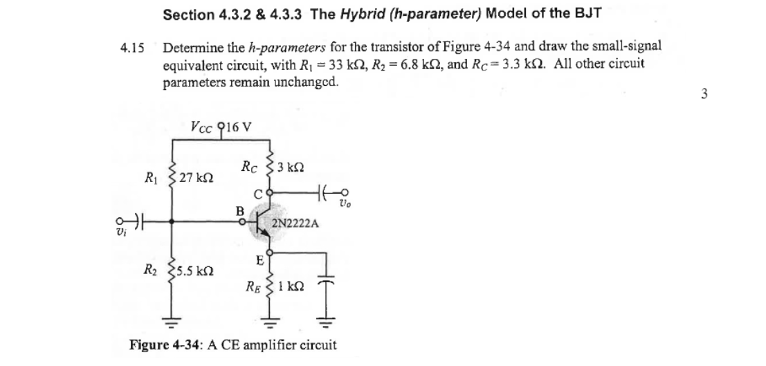 Solved Section 432 And 433 The Hybrid H Parameter Model 