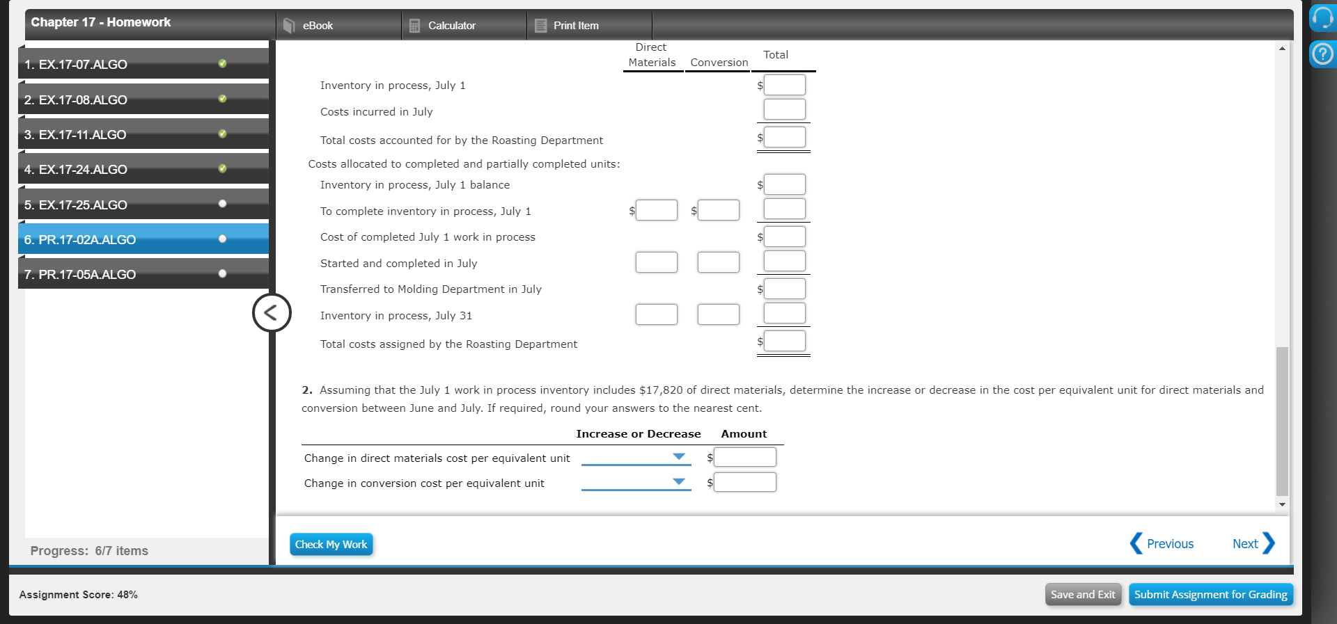 Solved Chapter 17 - Homework eBook Calculator Print Item | Chegg.com