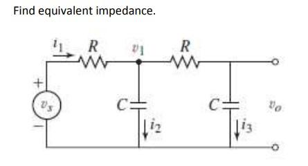 Solved Find equivalent impedance. | Chegg.com