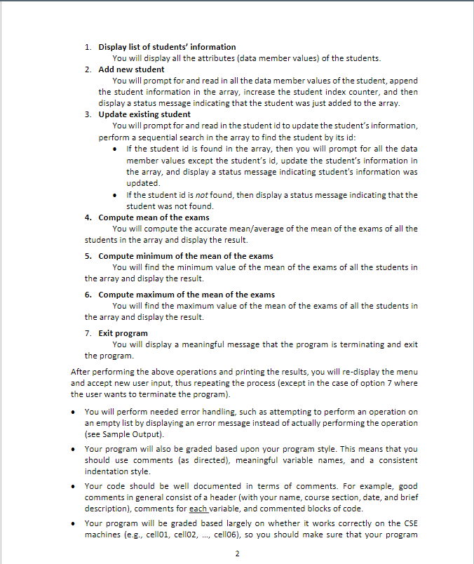 Solved Problem Statement: In this homework, you will write a | Chegg.com