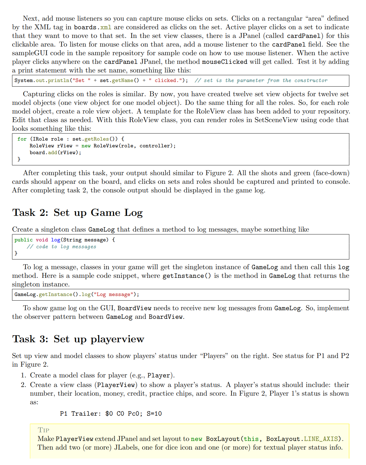 Solved Please provide me with the classes and interfaces | Chegg.com