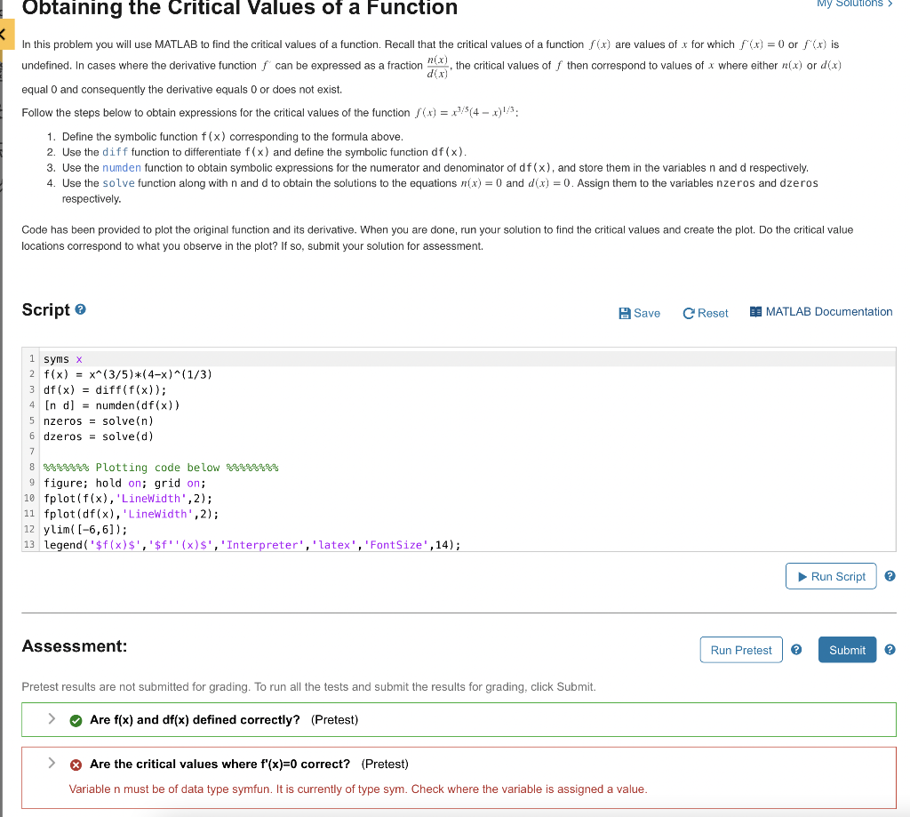 INCORRECT HERE > Are the critical values where | Chegg.com